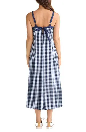 BRAVE+TRUE Erica Gingham A-line Midi Dress