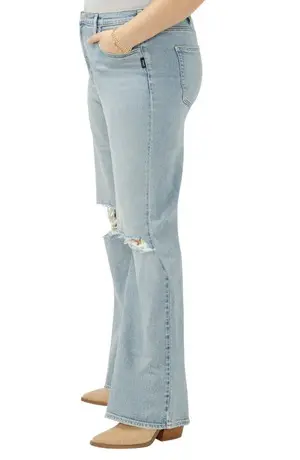 SILVER JEANS CO. Ripped Trouser Jeans - Corfu