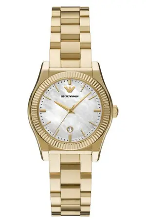 Emporio Armani Three-hand Bracelet Watch - Gold