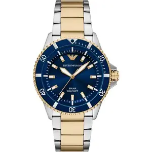 Emporio Armani World Explorer Two-tone Bracelet Watch - Gold/silver