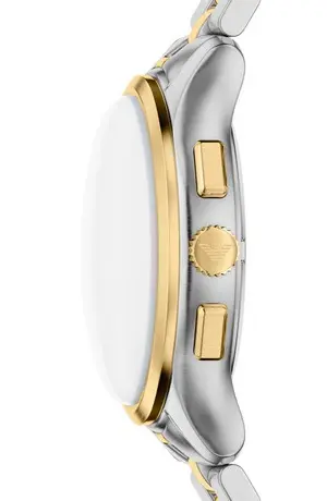 Emporio Armani Chronograph Two-tone Bracelet Watch Set