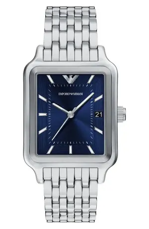 Emporio Armani Tank Bracelet Watch - Silver