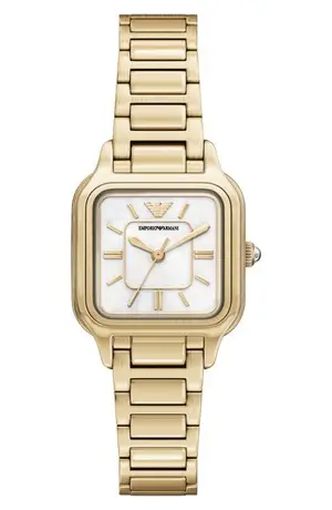 Emporio Armani Mother-of-pearl Bracelet Watch - Gold