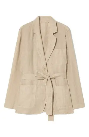 Marina Rinaldi Linen Jacket With Removable Sash