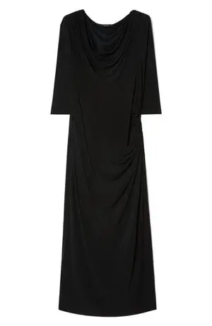 Marina Rinaldi Cambra Long-sleeve Maxi Jersey Dress
