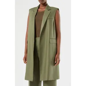 Marina Rinaldi Mallo Long Linen Vest
