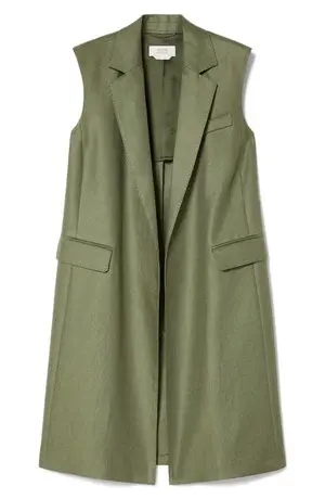 Marina Rinaldi Mallo Long Linen Vest