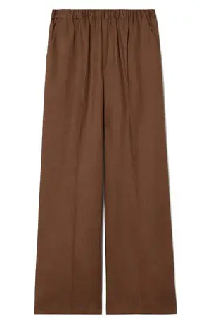 Marina Rinaldi Rocco Linen Wide-leg Pants