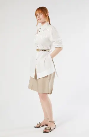 Marina Rinaldi Nodino Linen Shorts