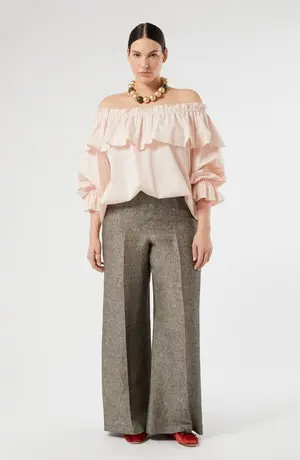 Marina Rinaldi Off-the-shoulder Cotton Top