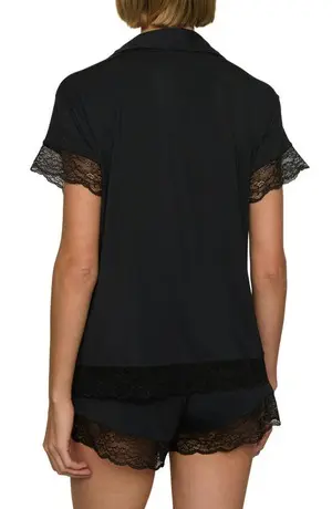Eberjey Malou Short Pajamas - Black