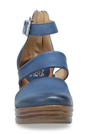 Miz Mooz Amia Ankle Strap Platform Wedge Clog