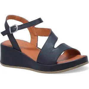 Miz Mooz Ankle Strap Wedge Sandals - Black