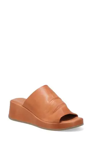 Miz Mooz Patsey Platform Wedge Slide Sandal - Brandy