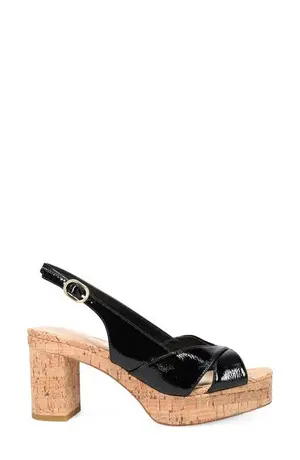 Pelle Moda Ilori Slingback Platform Sandal - Black