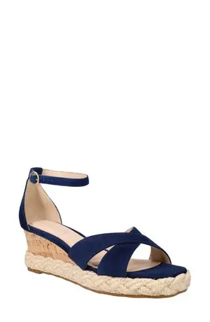 Pelle Moda Pippen Ankle Strap Wedge Slide Sandal