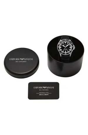 Emporio Armani Sea Explorer Silicone Strap Automatic Diver Watch