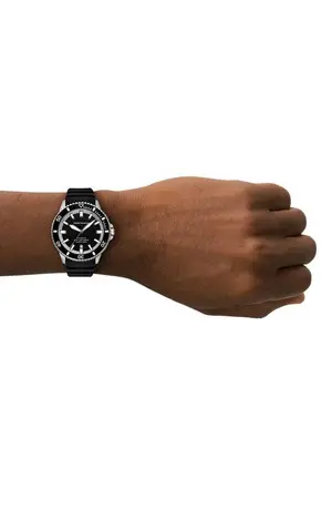 Emporio Armani Sea Explorer Silicone Strap Automatic Diver Watch