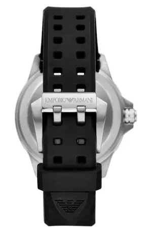 Emporio Armani Sea Explorer Silicone Strap Automatic Diver Watch