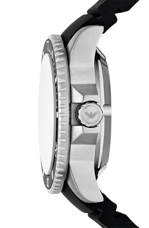 Emporio Armani Sea Explorer Silicone Strap Automatic Diver Watch
