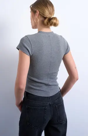 Topshop Fitted Stretch Cotton T-shirt