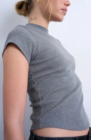 Topshop Fitted Stretch Cotton T-shirt