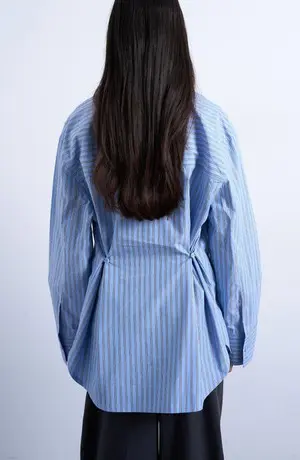 Topshop Darted Cuff Oversize Button-up Shirt