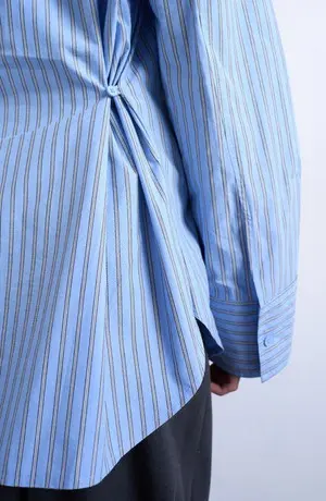 Topshop Darted Cuff Oversize Button-up Shirt