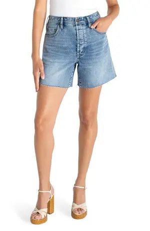 Liverpool Raw Edge Hem Shorts For Women