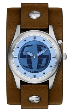 Fossil Archival Big Tic® Anadigi Strap Watch - Brown