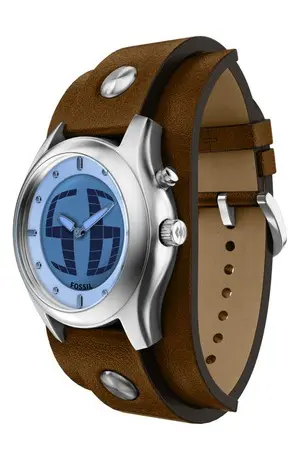 Fossil Archival Big Tic® Anadigi Strap Watch - Brown