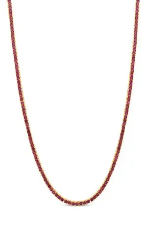 SHYMI Classic Ruby Tennis Necklace - Gold