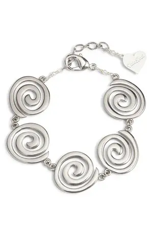 VIDAKUSH Swirl Station Link Bracelet