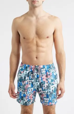 BOARDIES City Print Mid-length Swim Trunks - Multi
