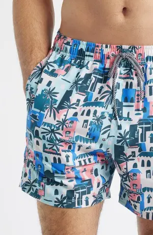 BOARDIES City Print Mid-length Swim Trunks - Multi