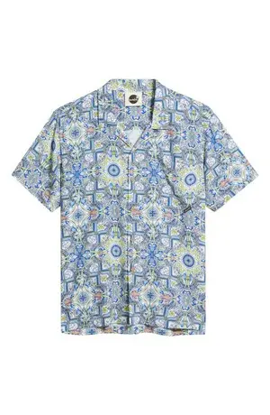 BOARDIES Print Camp Shirt - Blue Multi