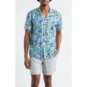 BOARDIES Floral Print Camp Shirt