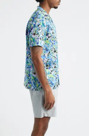 BOARDIES Floral Print Camp Shirt