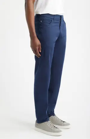 BRAX Cadiz Ultralight Straight Leg Twill Pants - Navy