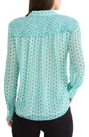 NIC+ZOE Geo Steps Relaxed Fit Button-up Shirt