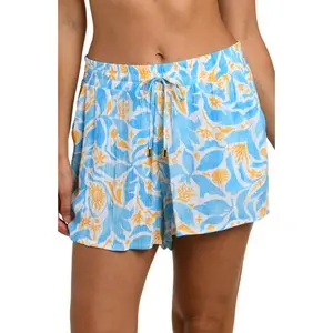 La Blanca Trinkets Cover-up Shorts - Sky