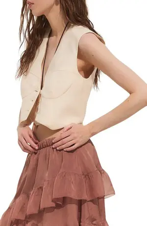 Deluc Piccola Ruffle Miniskirt - Mocha