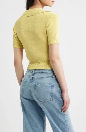 Deluc Paros Tie-front Sweater - Yellow