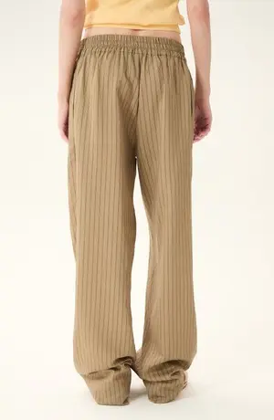 Deluc Striped Wide-leg Pants - Vison
