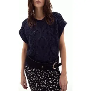 Deluc Cable Knit Sweater Vest - Blue