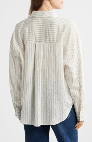 Deluc Santorini Stripe Shirt - Ecru