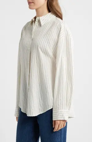 Deluc Santorini Stripe Shirt - Ecru