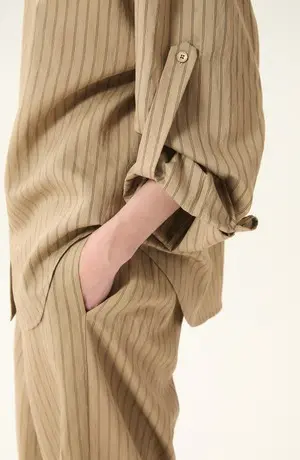 Deluc Santorini Stripe Shirt - Vison