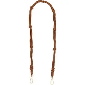 HAMMITT Long Knotted Leather Strap Cocoa/gold