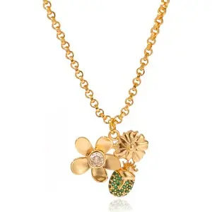 LA MENO Carapace Pendant Necklace - Gold